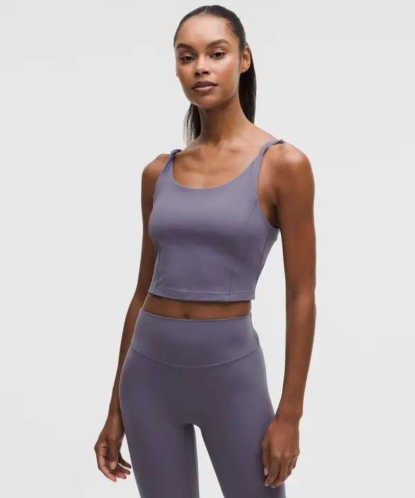 ヨガ・ピラティス lululemon Align Twist-Strap Crop Tank M Lululemon Align™ Twist-Strap Cropped Tank Top - Grape Mist